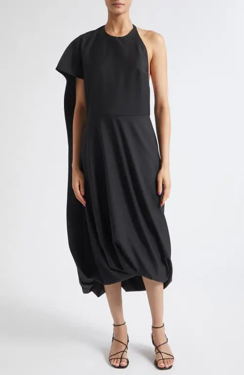 RÓHE Twisted Cape Dress - Black
