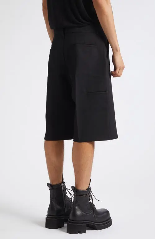 Rick Owens Tailored Wool Whipcord Work Shorts