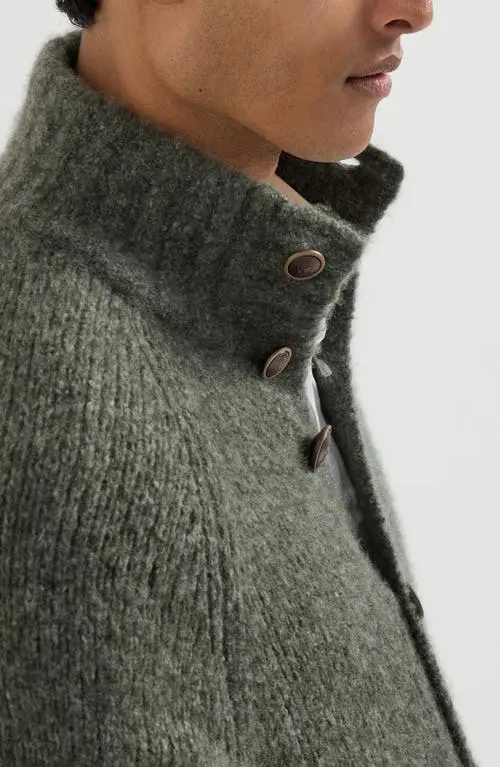 Brunello Cucinelli Cashmere And Silk High Collar Cardigan