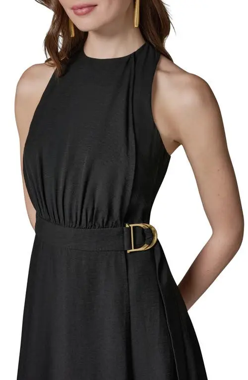 DONNA KARAN WEEKEND Racerback Faux Wrap Dress With Hardware Detail