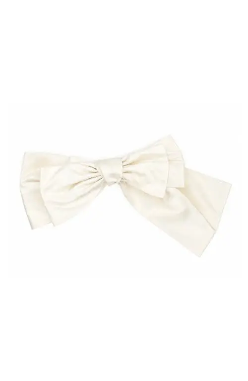 BINATA MILLINERY Mayumi Oversized Silk Bow Comb - Ivory