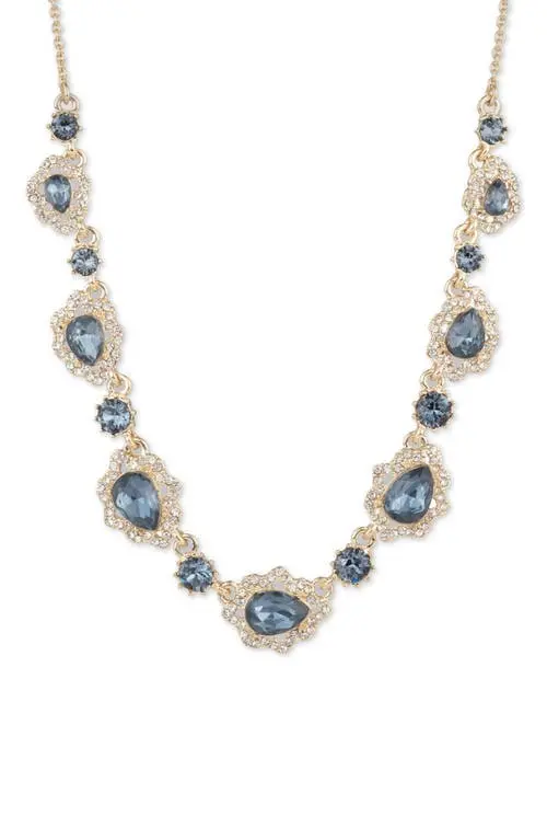 Marchesa Crystal Frontal Collar Necklace - Blue