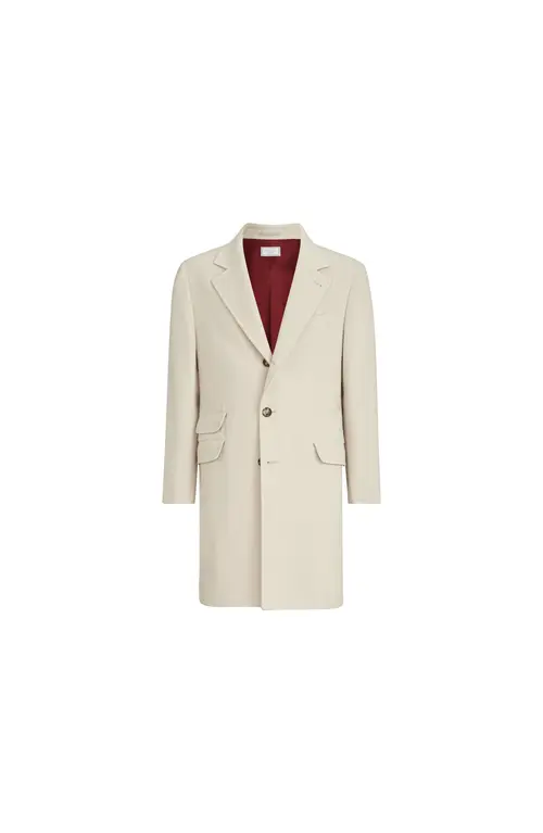 Brunello Cucinelli Lightweight Water-resistant Cashmere Coat With Double Vents