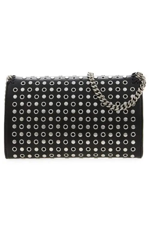 Stella McCartney Falabella Studded Faux Leather Wallet On A Chain