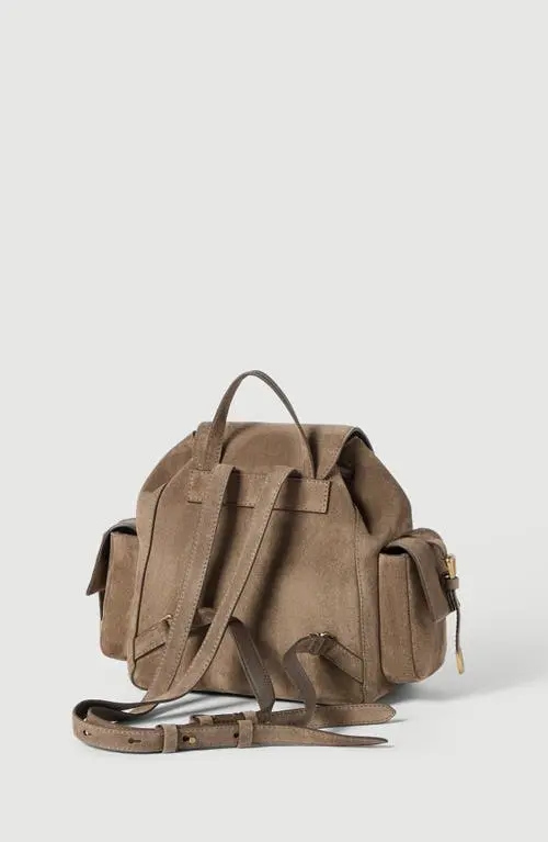 Brunello Cucinelli Suede Sartorial Backpack