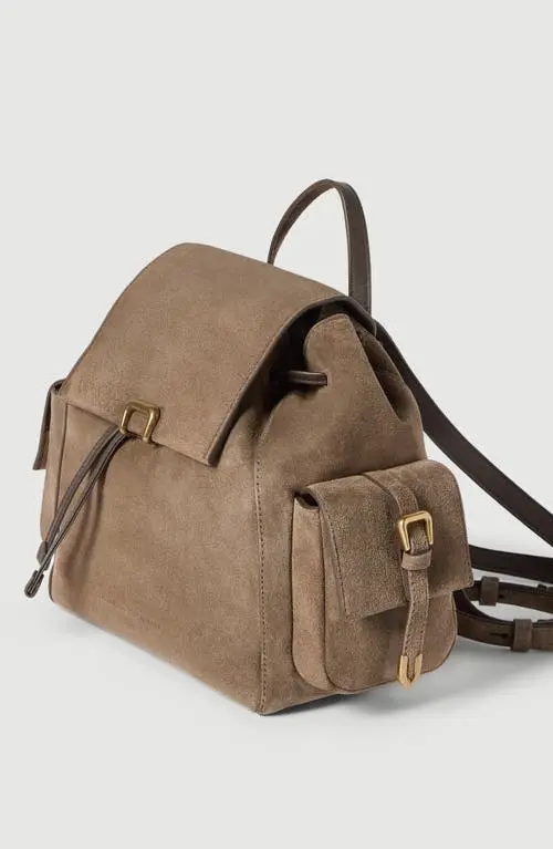 Brunello Cucinelli Suede Sartorial Backpack