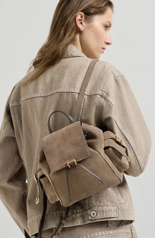Brunello Cucinelli Suede Sartorial Backpack