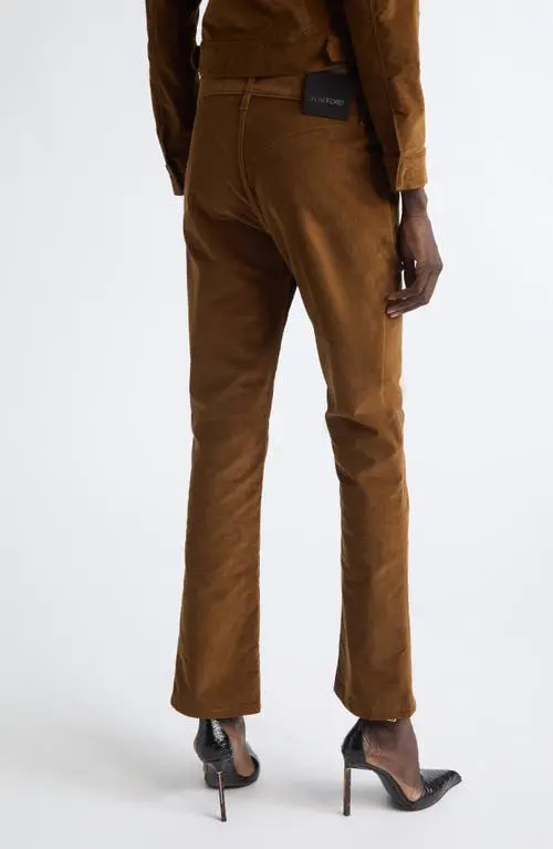 TOM FORD Stretch Cotton Velvet Skinny Flare Pants