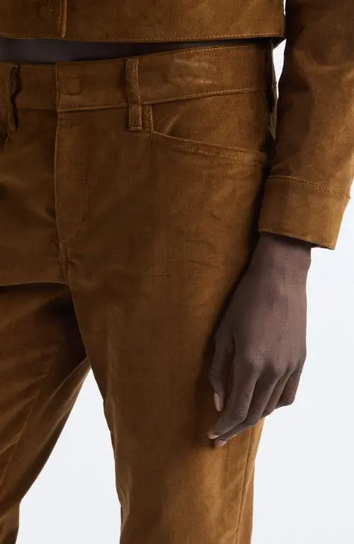 TOM FORD Stretch Cotton Velvet Skinny Flare Pants