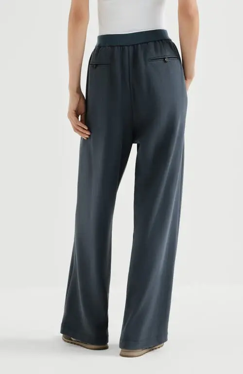 Brunello Cucinelli Cotton Smooth French Terry Track Trousers