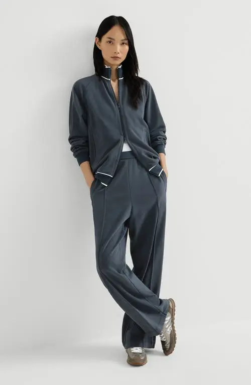 Brunello Cucinelli Cotton Smooth French Terry Track Trousers