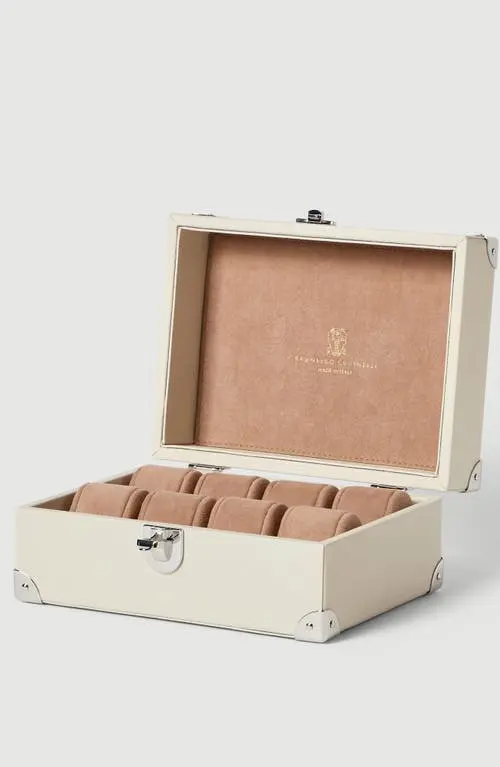 Brunello Cucinelli Grained Calfskin Watch Box