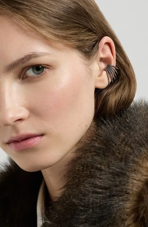 Brunello Cucinelli Sterling Silver Shimmer Ear Cuff
