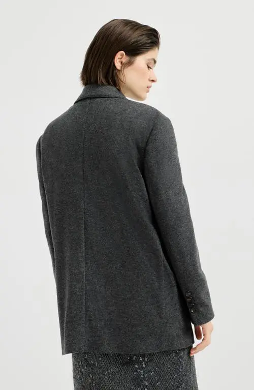Brunello Cucinelli Cashmere Jersey Blazer With Monili