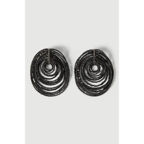 Brunello Cucinelli Hematite And Sterling Silver Earrings - Black