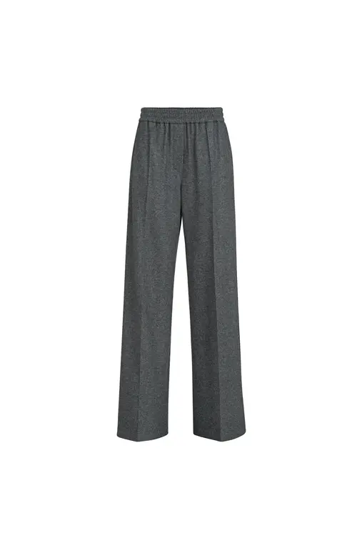 Brunello Cucinelli Cashmere Jersey Pleated Wide Leg Track Trousers