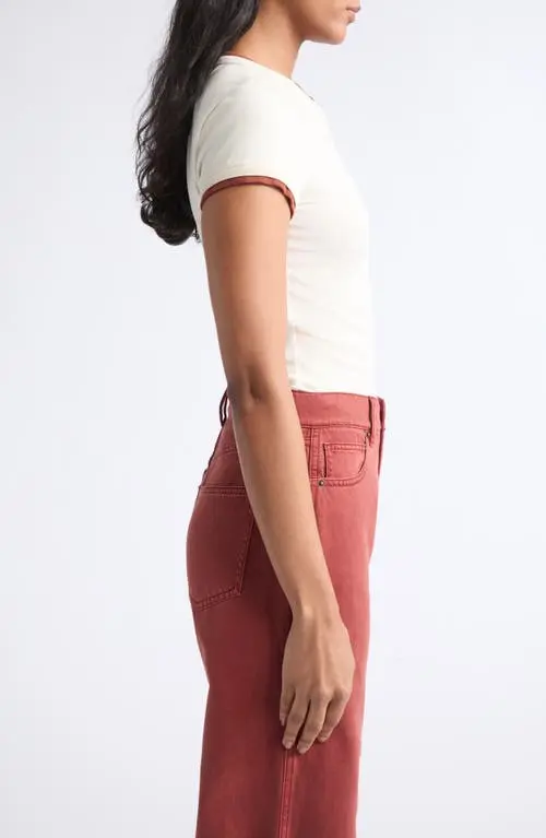 Veronica Beard Devin Short Sleeve Ringer T-shirt