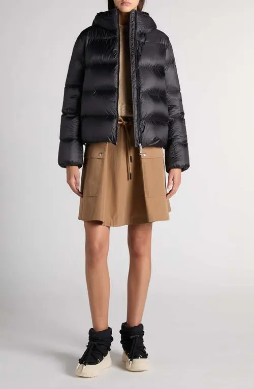 Moncler Cotton Blend A-line Mini Skirt