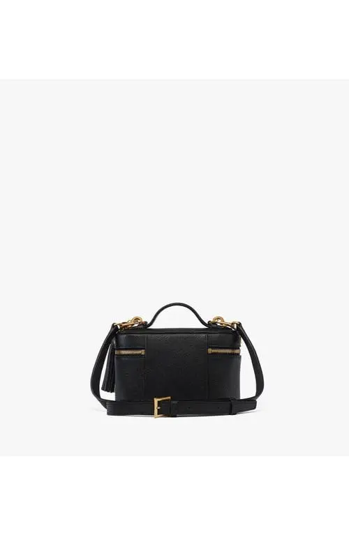 Mcm Mini Pina Vanity Case In Studded Calfskin
