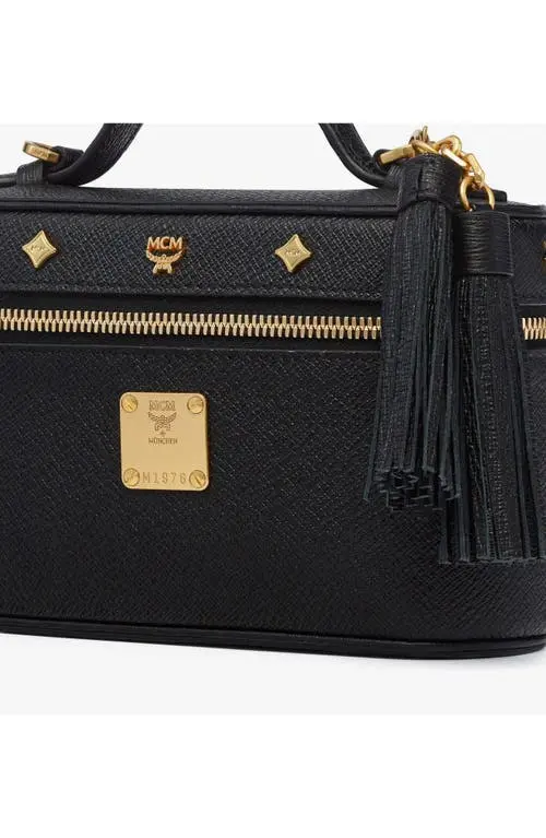 Mcm Mini Pina Vanity Case In Studded Calfskin