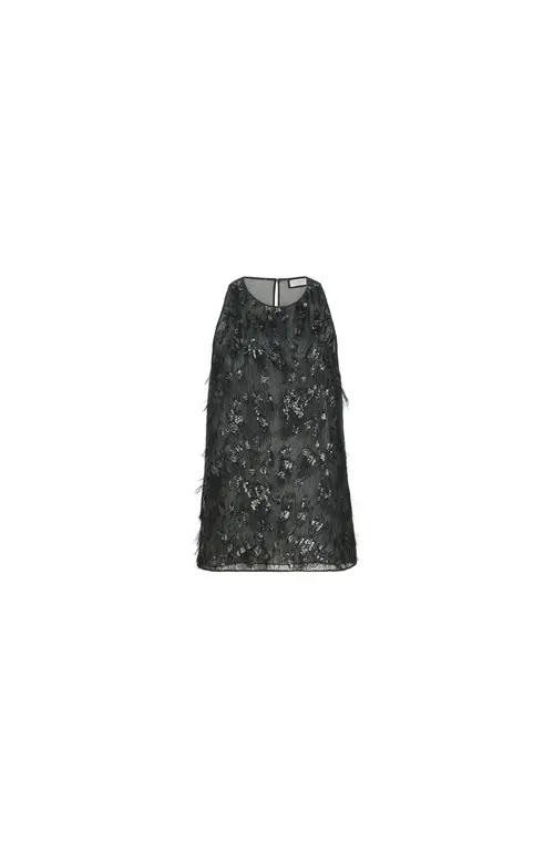 Brunello Cucinelli Embroidered Silk Top