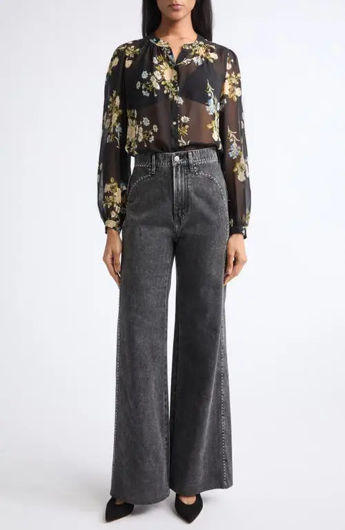 Veronica Beard Ashlynn Silk Chiffon Blouse
