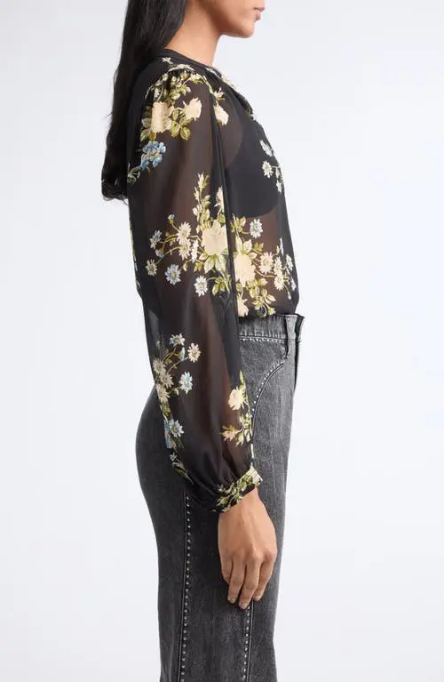 Veronica Beard Ashlynn Silk Chiffon Blouse