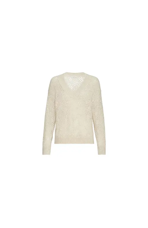 Brunello Cucinelli Mohair And Wool Abstract Leaf Sweater