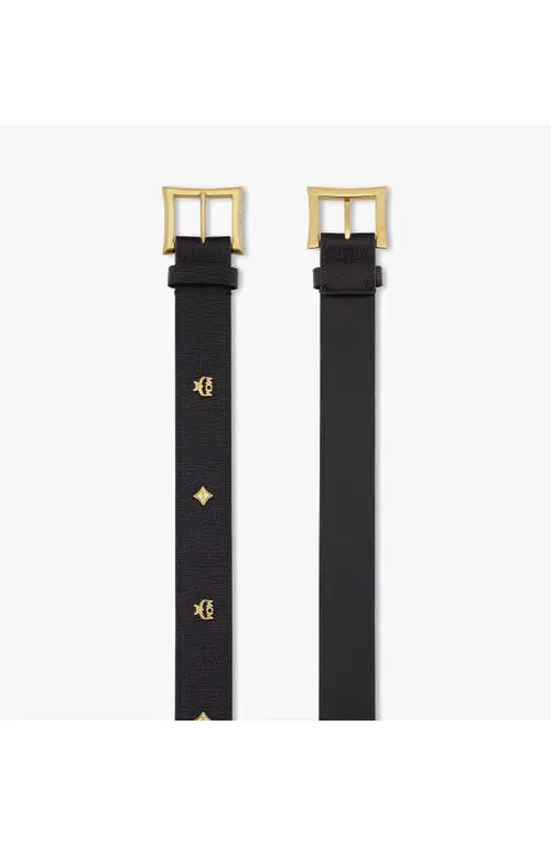 Mcm Pina Studded Leather Belt