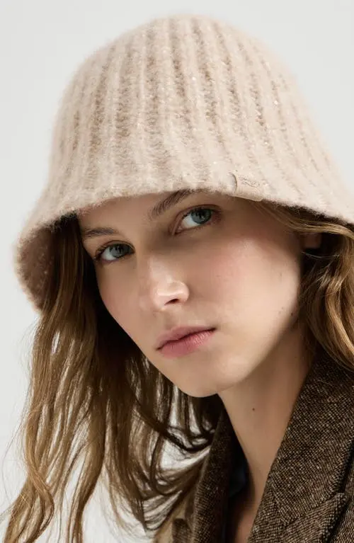 Brunello Cucinelli Cashmere Diamond Yarn Rib Knit Bucket Hat