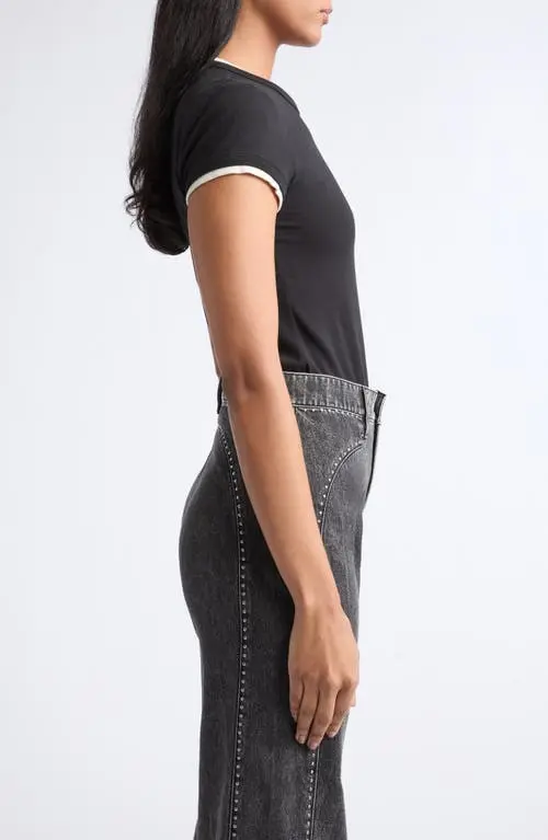 Veronica Beard Devin Short Sleeve Ringer T-shirt