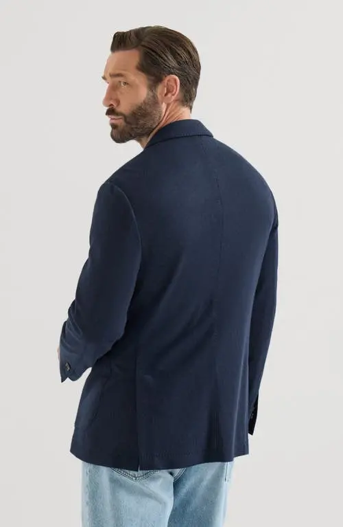 Brunello Cucinelli Cashmere Jersey Blazer With Patch Pockets