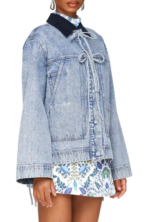Avec Les Filles Oversized Denim Chore Jacket