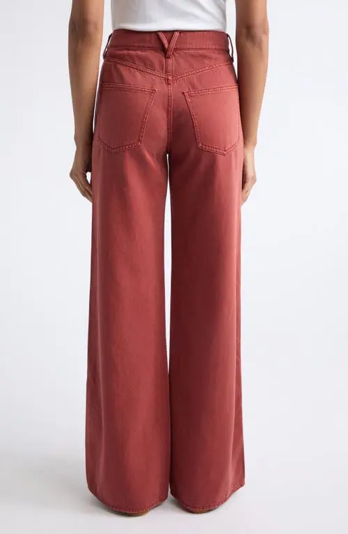 Veronica Beard Kasey Mid Rise Wide Leg Jeans