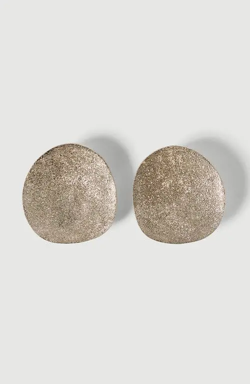 Brunello Cucinelli Sterling Shimmer Disc Earrings - Silver