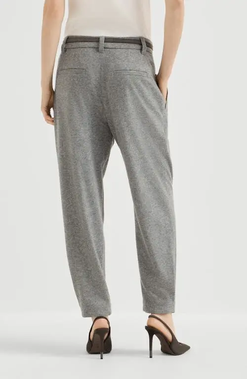 Brunello Cucinelli Cashmere Jersey Tailored Trousers
