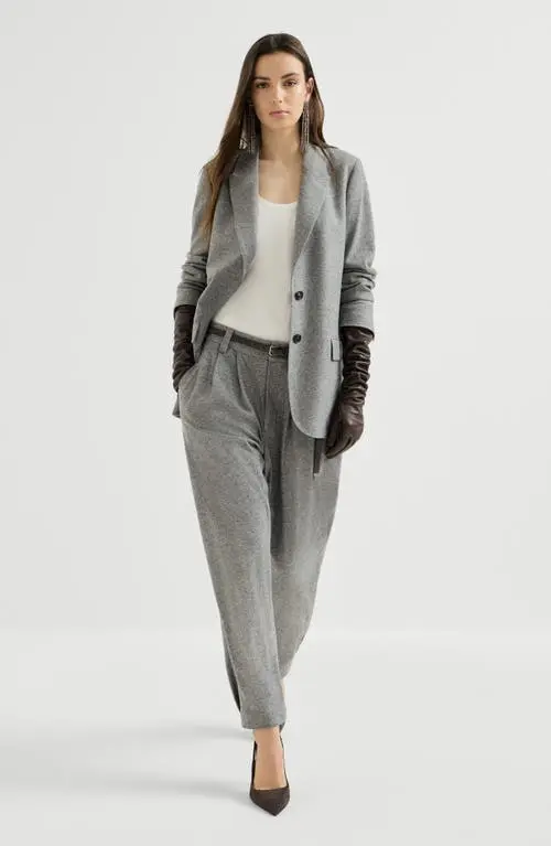 Brunello Cucinelli Cashmere Jersey Tailored Trousers