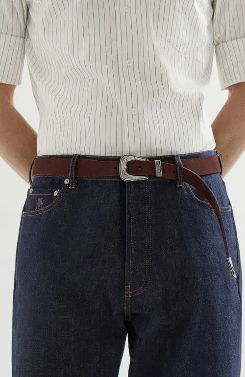 Brunello Cucinelli Leather Belt With Tip