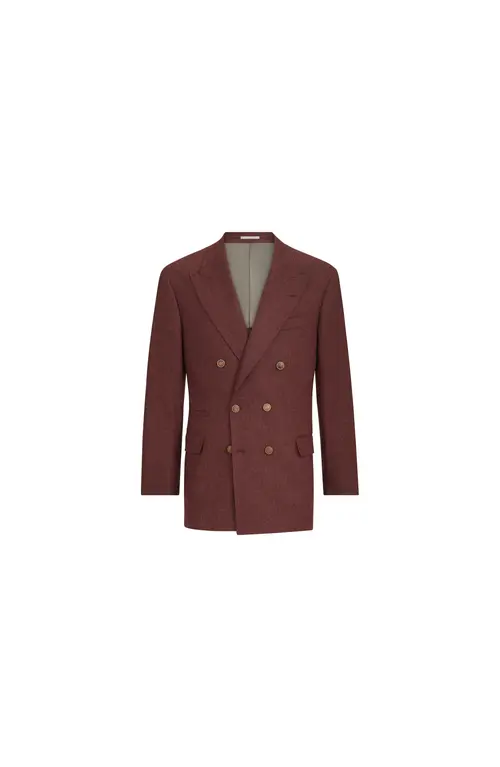 Brunello Cucinelli Virgin Wool And Cashmere Flannel Cavallo Tailor Blazer