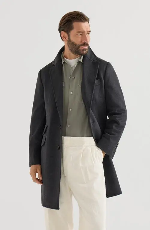 Brunello Cucinelli Lightweight Virgin Wool Cloth Coat - Anthracite