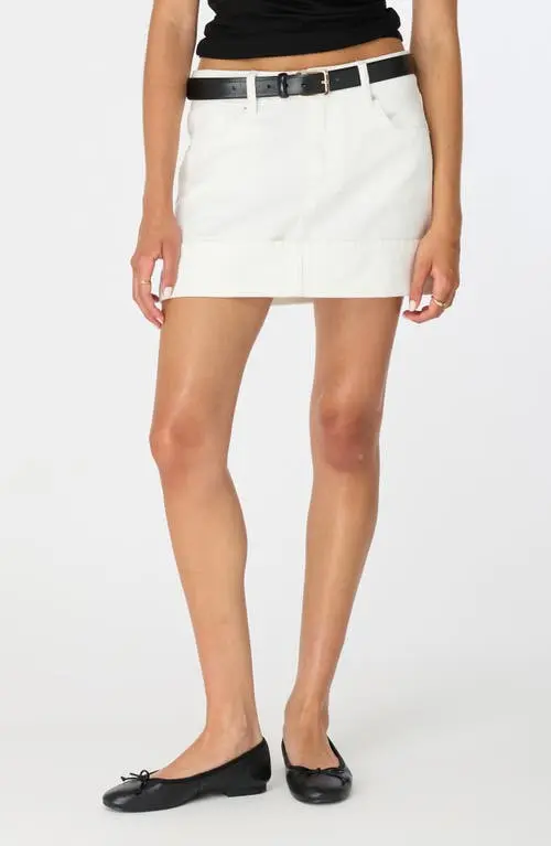 FADE OUT LOUD Alex Cuffed Selvedge Mini Skirt