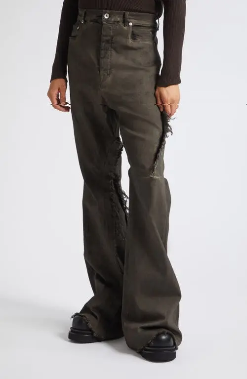 Rick Owens Bolan Distressed Bootcut Jeans