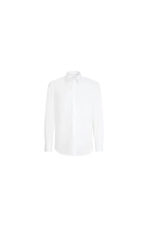 Brunello Cucinelli Twill Shirt With Button-down Collar
