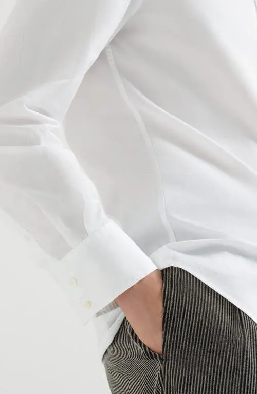 Brunello Cucinelli Twill Shirt With Button-down Collar