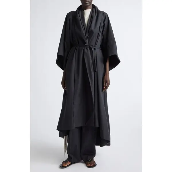 KALLMEYER Hugo Starched Cotton Poplin Summer Cloak - Black