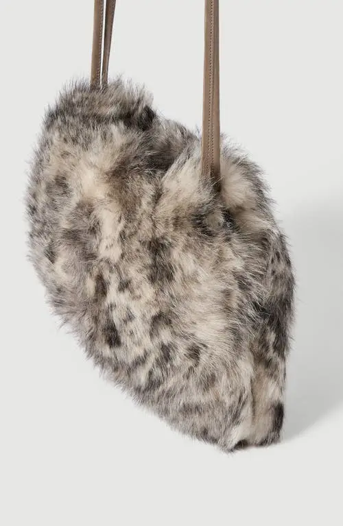 Brunello Cucinelli Lynx-effect Shearling Pouch Bag With Monili