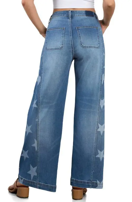 HINT OF BLU Superstar Wide Barrel Jeans
