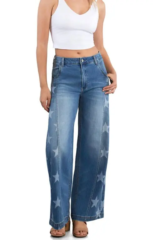 HINT OF BLU Superstar Wide Barrel Jeans