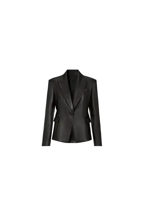 Brunello Cucinelli Nappa Leather Blazer With Monili