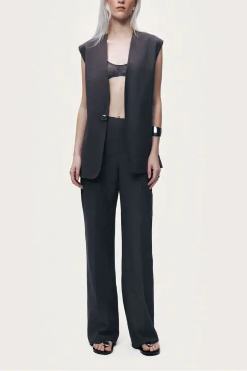 NOCTURNE Wide Leg Fluid Pants